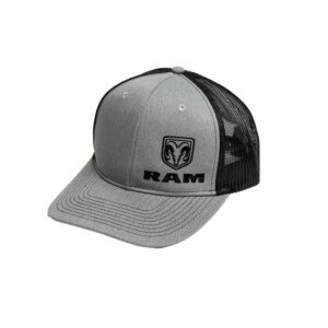 ram trucks snapback trucker hat (heather grey/black)