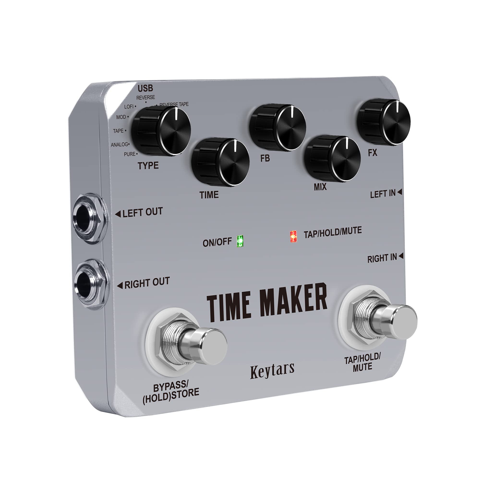 Keytars Time Maker 11 Types of Ultimate Delay Bass Guitar Effect Pedal with Tap Tempo True Bypass …