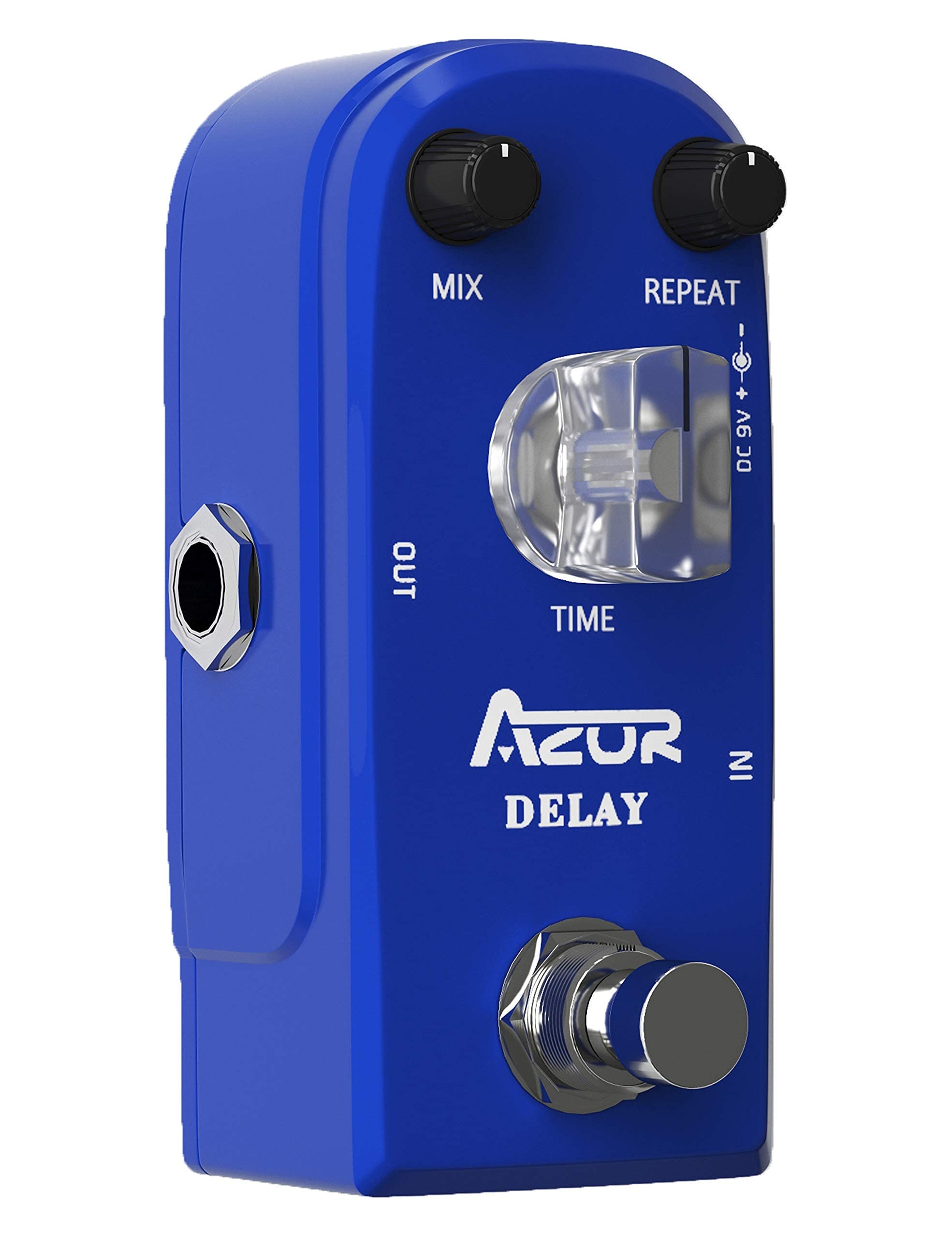 AZOR Pedal Power Adapter with Guitar Dealy Pedal, Vintage Analog Delay Guitar Effect Pedal with True Bypass Pedal, Vintage Analog Delay Guitar Effect Pedal with True Bypass