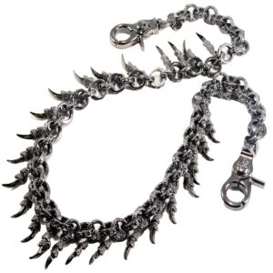 doublek dragon claw symbol biker key jean wallet chain (28in) black cs79blk, cs79blknew