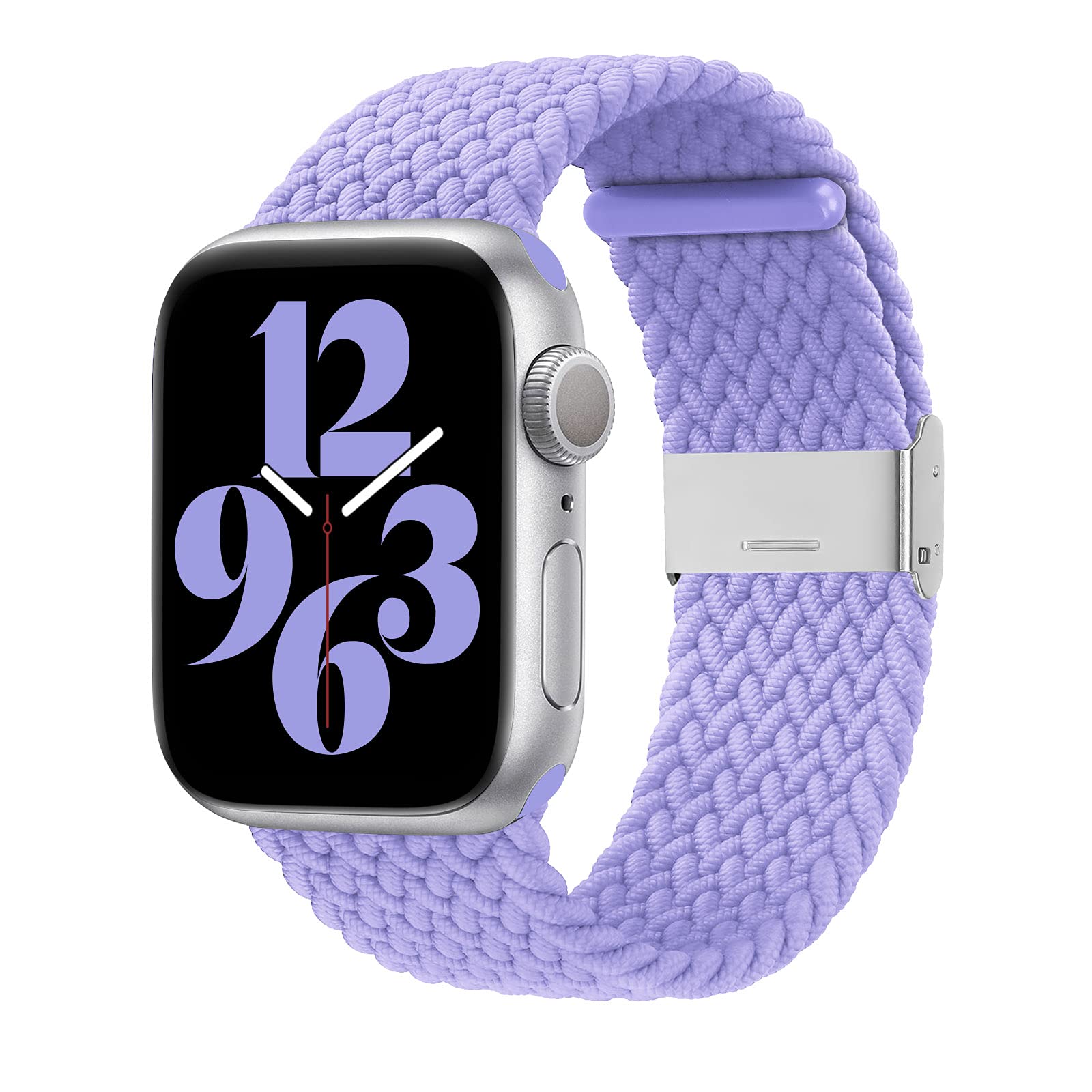 Bandiction Braided Solo Loop Stretchy Elastic Band Compatible with Apple Watch Band 38mm 40mm 42mm 44mm 41mm 45mm 49mm, iWatch Bands Women Men with Buckle for iWatch Ultra Series 8/7/6/SE/5/4/3/2/1