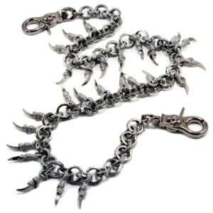 DoubleK Dragon Claw Symbol Biker Key Jean Wallet Chain (28In) Black CS79BLK, CS79BLKNEW