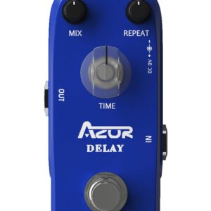 AZOR Pedal Power Adapter with Guitar Dealy Pedal, Vintage Analog Delay Guitar Effect Pedal with True Bypass Pedal, Vintage Analog Delay Guitar Effect Pedal with True Bypass