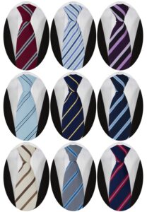 adulove men's necktie classic silk tie woven jacquard neck ties 9 pcs