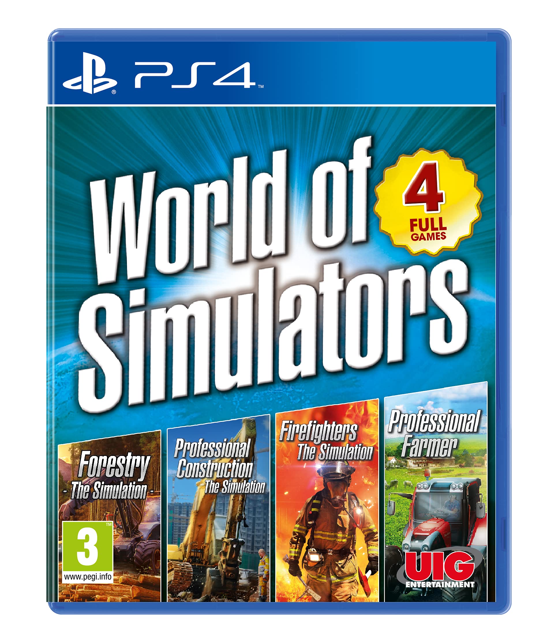 World of Simulators - Forestry, Firefighters, Pro Farmer, Pro Construction (PS4)