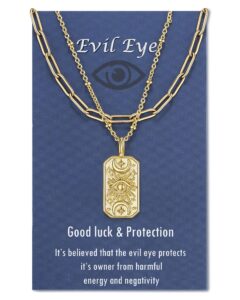 tarsus evil eye necklace gold mal de ojo amulet nazar third eye necklace protection jewelry gifts for women