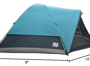 WFS Colter Bay 6 Person Camping Tent, Teal/Grey