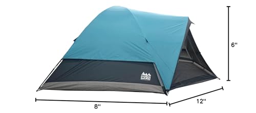 WFS Colter Bay 6 Person Camping Tent, Teal/Grey