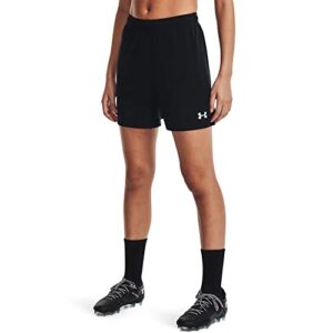 under armour women's golazo 3.0 shorts, black (001)/white, x-large