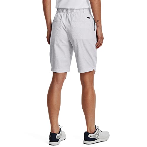 Under Armour Women's Links Printed Shorts, White (100)/Metallic Silver, 16