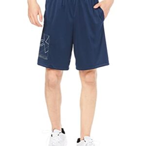 Under Armour Men's Tech Boxed Logo Shorts, Academy (408)/Quirky Lime, Large