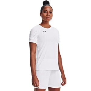 under armour women's golazo 3.0 jersey, white (100)/white, medium