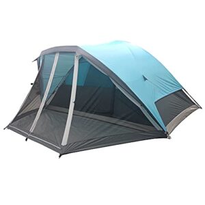 wfs colter bay 6 person camping tent, teal/grey