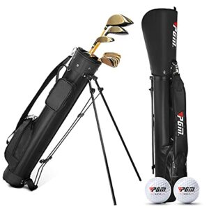 golf stand bag for men & women,easy to carry & durable pitch golf bags sunday golf bag ideal for golf course & travel,lightweight and waterproof black (black)