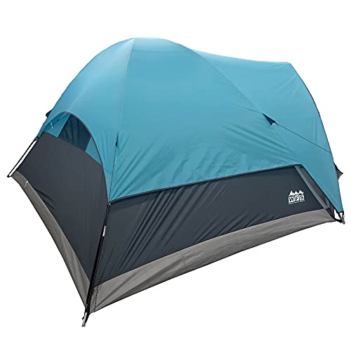 WFS Colter Bay 6 Person Camping Tent, Teal/Grey