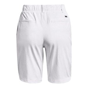 Under Armour Women's Links Printed Shorts, White (100)/Metallic Silver, 16