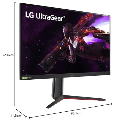 LG 32GP850-B 32-inch QHD (2560 x 1440) UltraGear Gaming Monitor, Nano IPS, 165Hz, 1ms, G-Sync, AMD FreeSync Premium, HDR10, HDMI, DisplayPort, Tilt/Height/Pivot Stand, 3-Side Borderless Design, Black