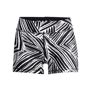 Under Armour Women's HeatGear Armour Midrise Print Shorty, Black (005)/White, Medium