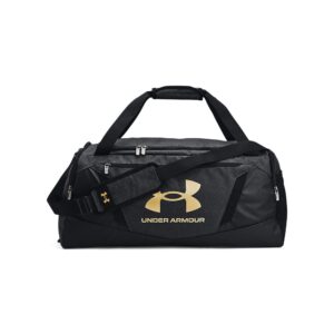 under armour unisex-adult undeniable 5.0 duffle , black medium heather (002)/metallic gold , medium