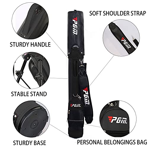 Golf Stand Bag for Men & Women,Easy to Carry & Durable Pitch Golf Bags Sunday Golf Bag Ideal for Golf Course & Travel,Lightweight and Waterproof Black (Black)