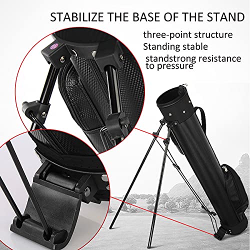 Golf Stand Bag for Men & Women,Easy to Carry & Durable Pitch Golf Bags Sunday Golf Bag Ideal for Golf Course & Travel,Lightweight and Waterproof Black (Black)