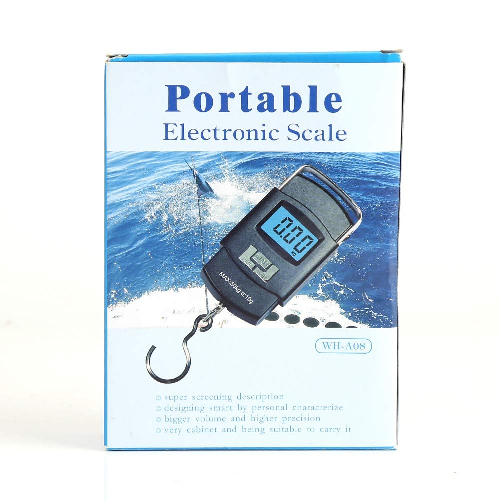 Hanging Weight Scale, Digital Luggage Scale Fishing Scale110lbs Electronic Mini Pocket with Backlight LCD Display, Balance Digital Fishing Hanging Hook Scale for Hunting Outdoor Fishing Farm Luggage