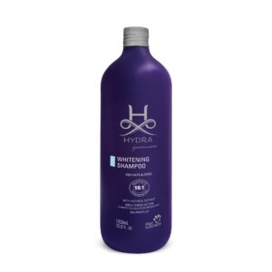 hydra professional whitening shampoo for dogs and cats, pet whitening shampoo for light-colored fur or hair, reduces yellow color and stains