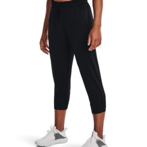 Under Armour Women's HeatGear Armour Capri, Black (001)/Jet Gray, Medium