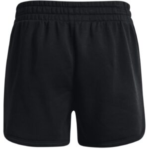 Under Armour Women's Rival Fleece Shorts, Black (001)/White, Large