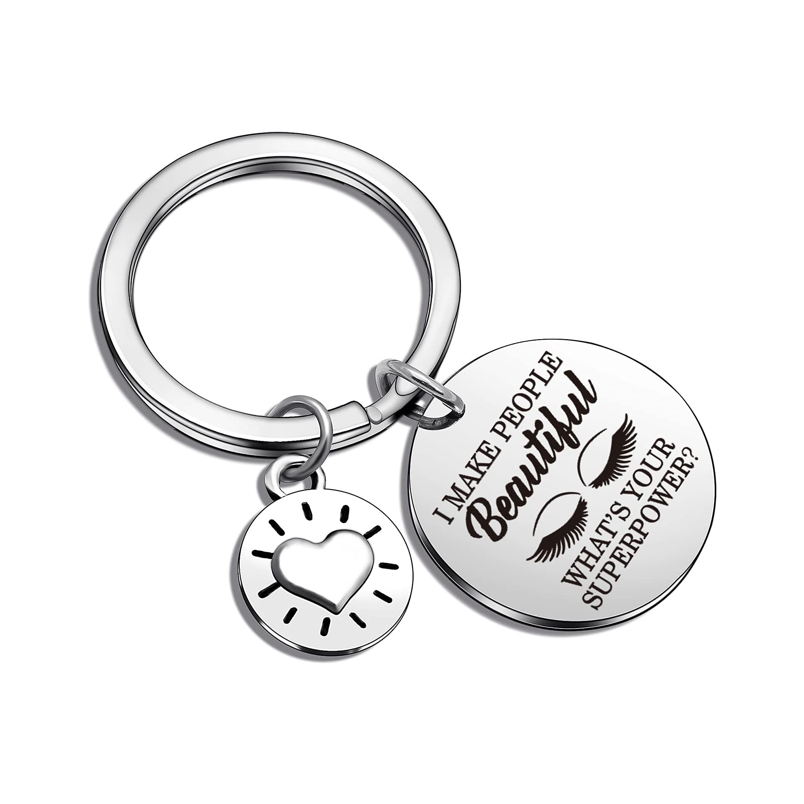 Nothers ASANHAO Beautician Gift Beauty Salon Jewelry Beautician Appreciation Gift Eyelash Keychain makeup Artists Jewelry Lash Girl Gift Beautician Keychain