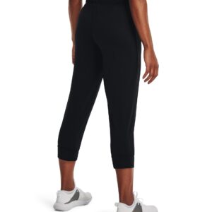 Under Armour Women's HeatGear Armour Capri, Black (001)/Jet Gray, Medium