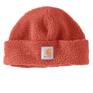 carhartt women's sherpa beanie, earthen clay, ofa