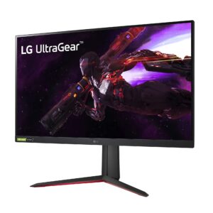 LG 32GP850-B 32-inch QHD (2560 x 1440) UltraGear Gaming Monitor, Nano IPS, 165Hz, 1ms, G-Sync, AMD FreeSync Premium, HDR10, HDMI, DisplayPort, Tilt/Height/Pivot Stand, 3-Side Borderless Design, Black