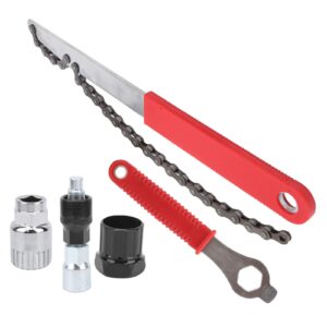 Demeras Bicycle Repair Wrench Tool Kits Installation Remove Outdoor Cycling Maintenance Carbon Steel Cassette Tools Set for Road Mountain Bikes