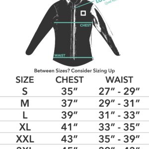 Surf Squared Mens Wetsuit Top Jacket 2mm or 3mm - Neoprene Long Sleeve for Warmth & Comfort- Surfing, Snorkeling, All Watersports - w/Extended Back Flap - X-Large - 2MM