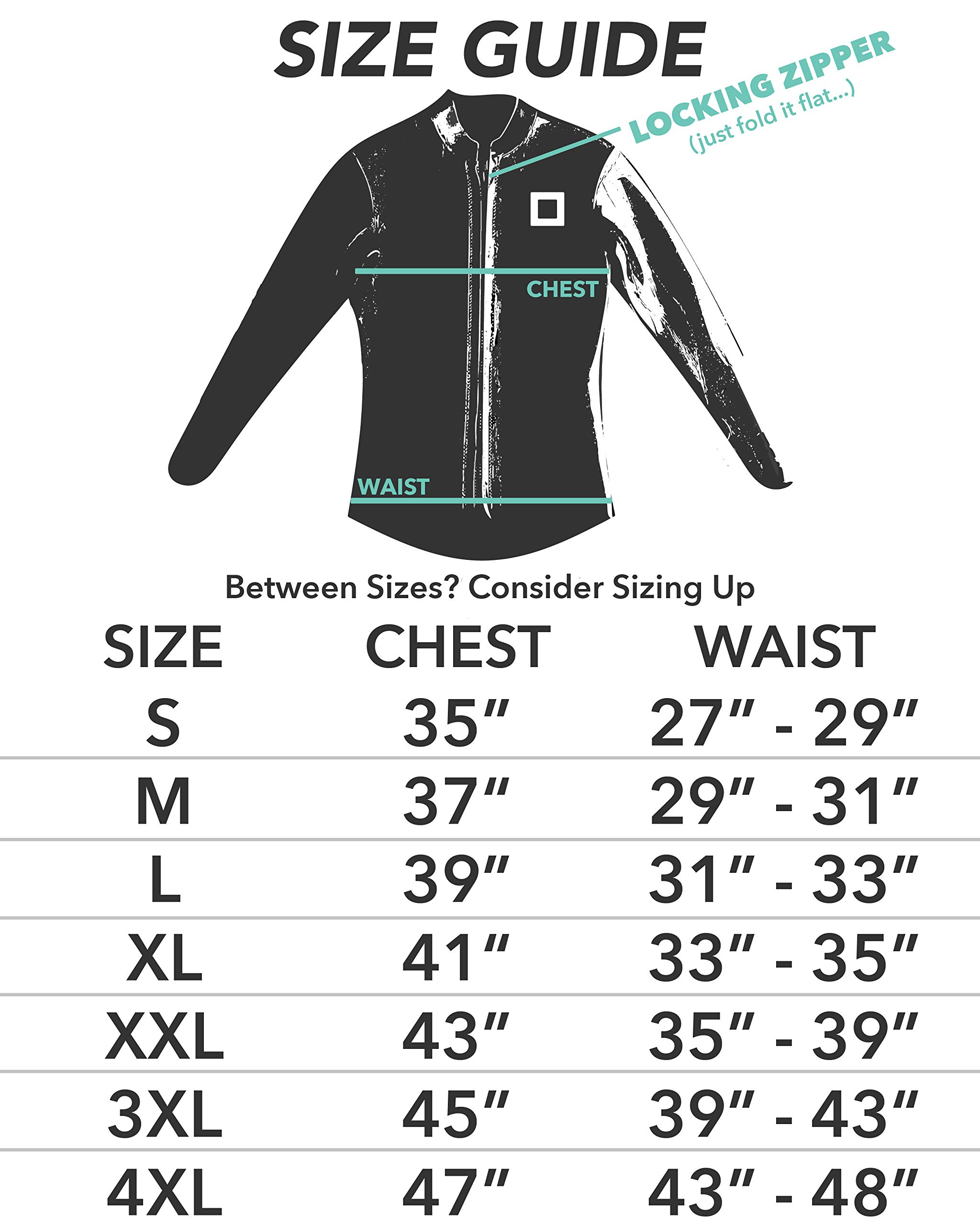 Surf Squared Mens Wetsuit Top Jacket 2mm or 3mm - Neoprene Long Sleeve for Warmth & Comfort- Surfing, Snorkeling, All Watersports - w/Extended Back Flap - X-Large - 2MM