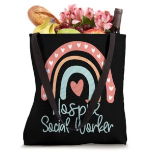 Hospice Social Worker Work Boho Rainbow Tote Bag