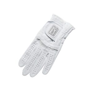 PGA TOUR Women's SwingSoft Leather Golf Glove, White, Worn on Left, Large