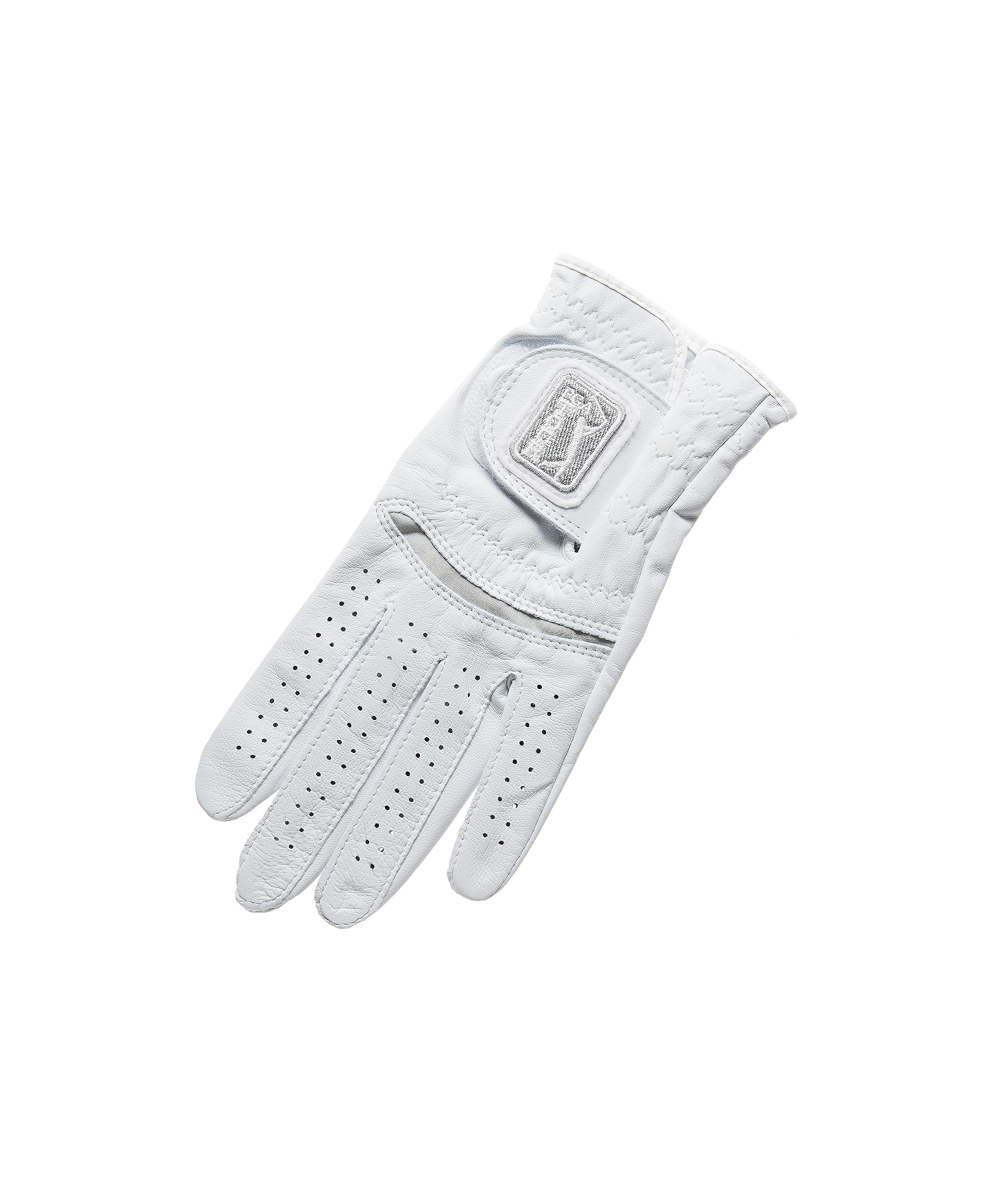 PGA TOUR Women's SwingSoft Leather Golf Glove, White, Worn on Left, Large