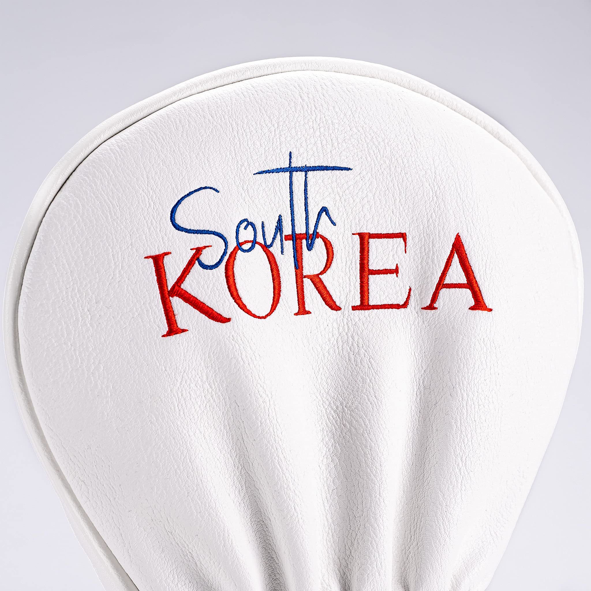 Pins & Aces South Korea Head Cover - Premium, Hand-Made Leather, Headcover - Korean Pride Styled, Tour Quality Golf Club Cover - Style and Customize Your Golf Bag (Driver)