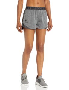 under armour womens new freedom playup shorts, jet gray/black, large us