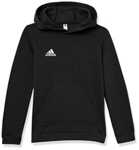 adidas kids' entrada 22 sweat hoodie, black, small