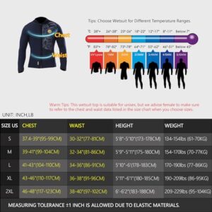 Dizokizo Wetsuit Top 5mm Long Sleeve Neoprene Wetsuit Jacket for Men