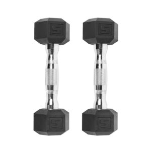 CAP Barbell 50lb Coated Hex Dumbbells, 5x2 20x2, Part of 150lb Set