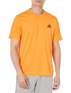 adidas men's designed 4 movement tee, orange rush, medium