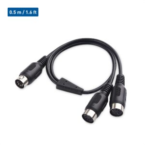 Cable Matters 5-PIN DIN MIDI Splitter Cable (Dual MIDI Cable) - 0.5 Meters / 1.6 Feet