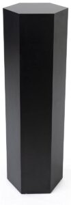 displays2go hexagonal pedestal display, laminate, 42-inch tall - black (smhexpd42blk)