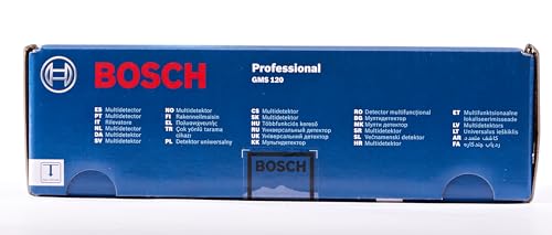 Bosch Professional Stud Finder GMS 120 (Drill Hole Marker, max. Detection Depth Wood/Magnetic Metal/Non-Magnetic Metal/Live Cable: 38/120/80/50 mm, in Cardboard Box) - Amazon Exclusive Set