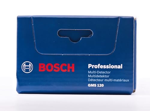 Bosch Professional Stud Finder GMS 120 (Drill Hole Marker, max. Detection Depth Wood/Magnetic Metal/Non-Magnetic Metal/Live Cable: 38/120/80/50 mm, in Cardboard Box) - Amazon Exclusive Set