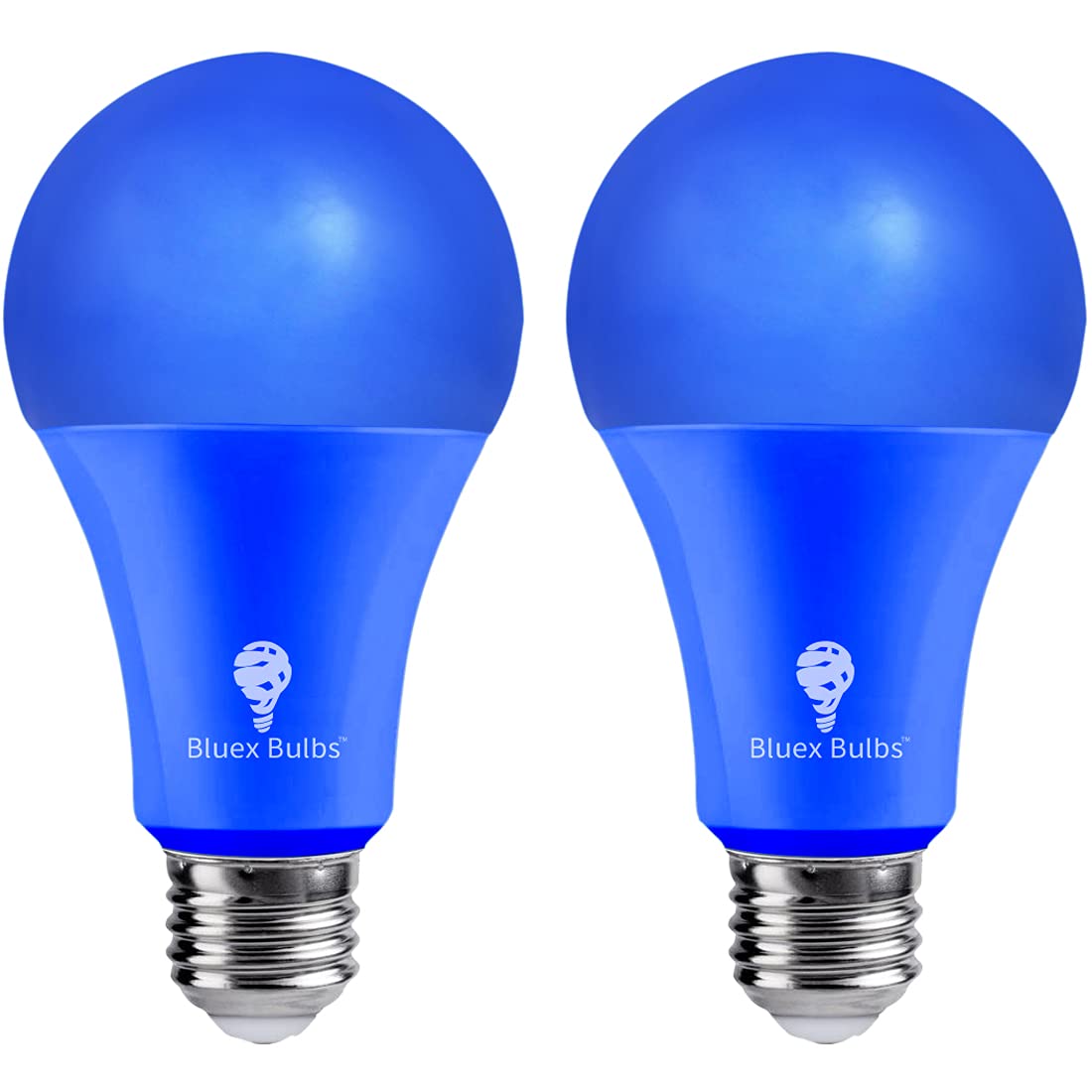 2 Pack BlueX LED A21 Blue Light Bulbs - 15W (120Watt Equivalent) - E26 Base Blue LED Blue Bulb, Party Decoration, Porch, Home Lighting, Holiday Lighting, Decorative Illumination Blue LED Bulb